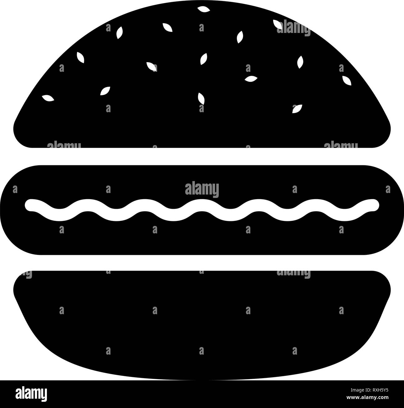 Isolated burger icon Stock Vector Image & Art - Alamy