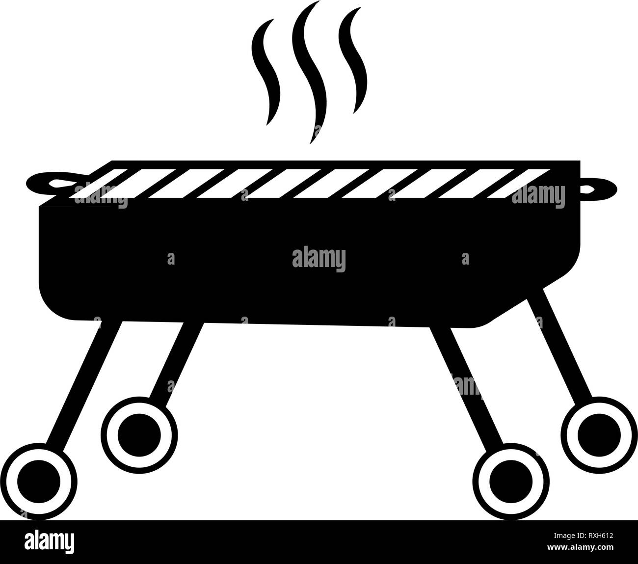 Barbecue chicken Black and White Stock Photos & Images - Alamy