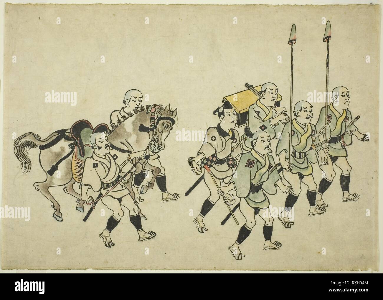 Procession of a Daimyo. Hishikawa Moronobu; Japanese, (?)-1694. Date ...