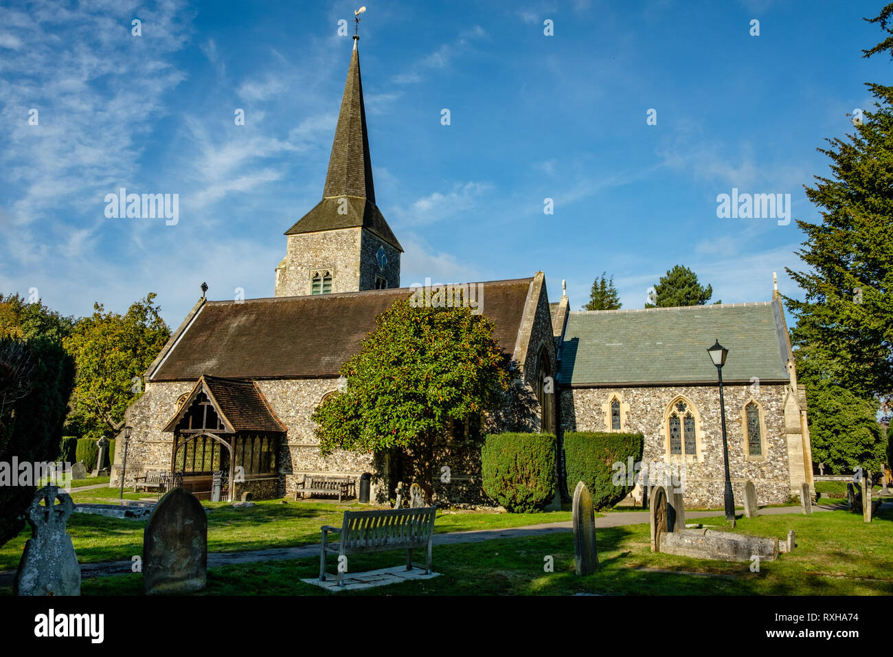 St Nicholas Church, Church Row, Chislehurst, Kent Stock Photo - Alamy