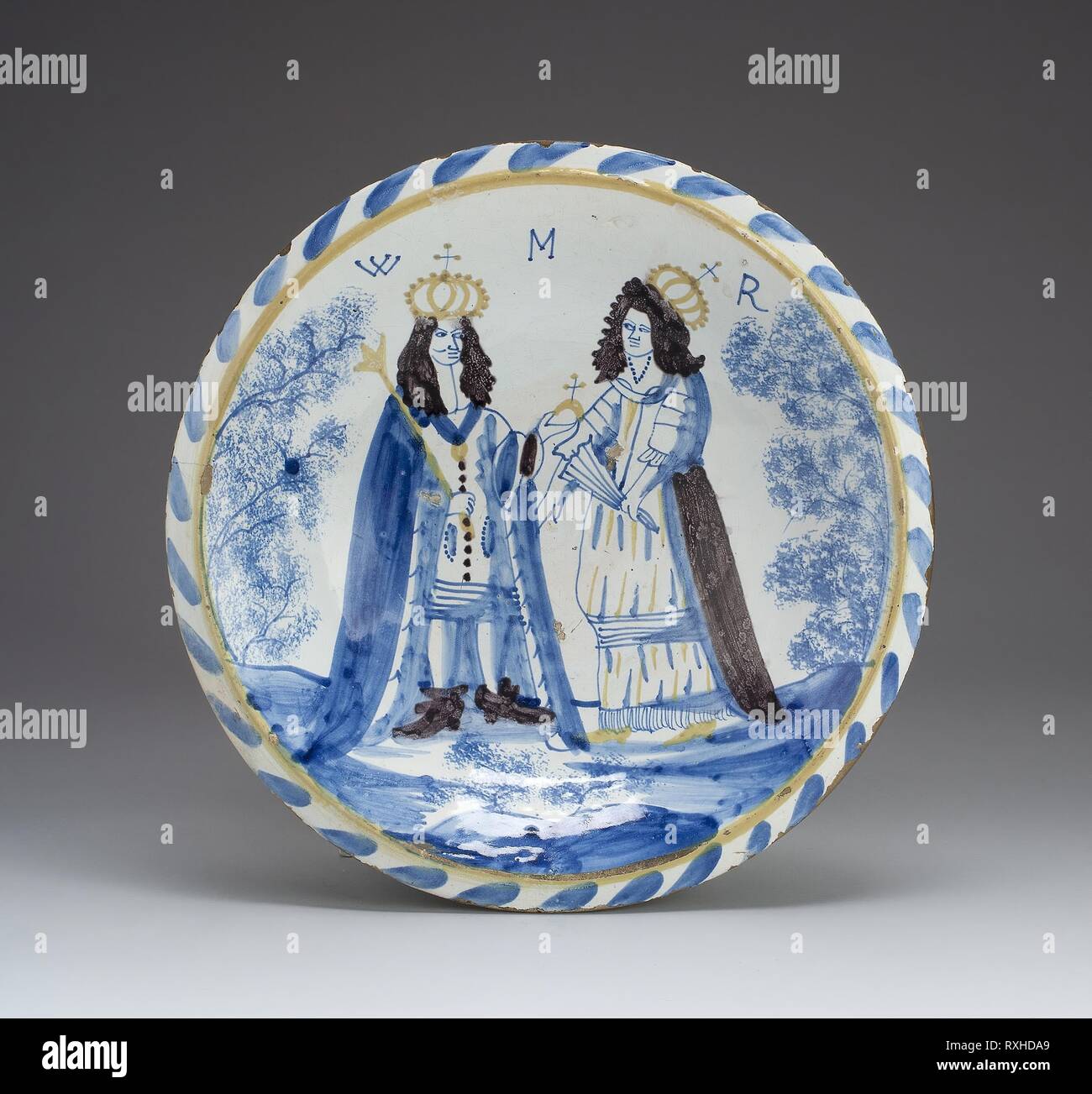 Charger. Bristol, England. Date: 1700-1725. Dimensions: Diam. 12 7/8 in ...