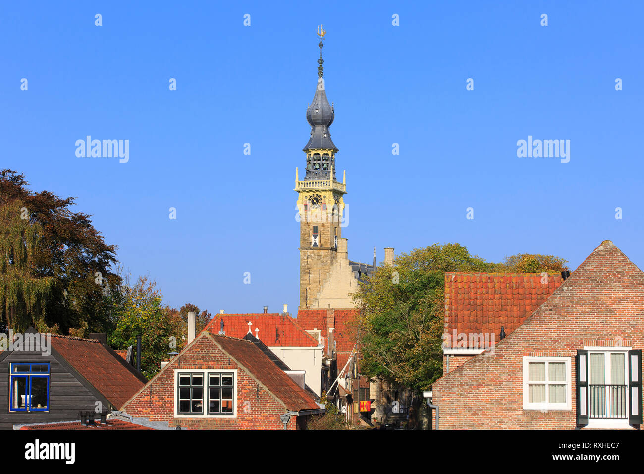 The Gothic town hall (1474-1477) of Veere, Netherlands Stock Photo - Alamy