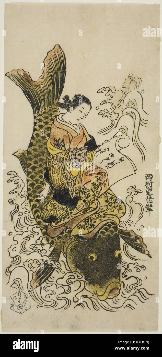 Courtesan Riding a Carp (parody of the Daoist Immortal Kinko [Chinese ...