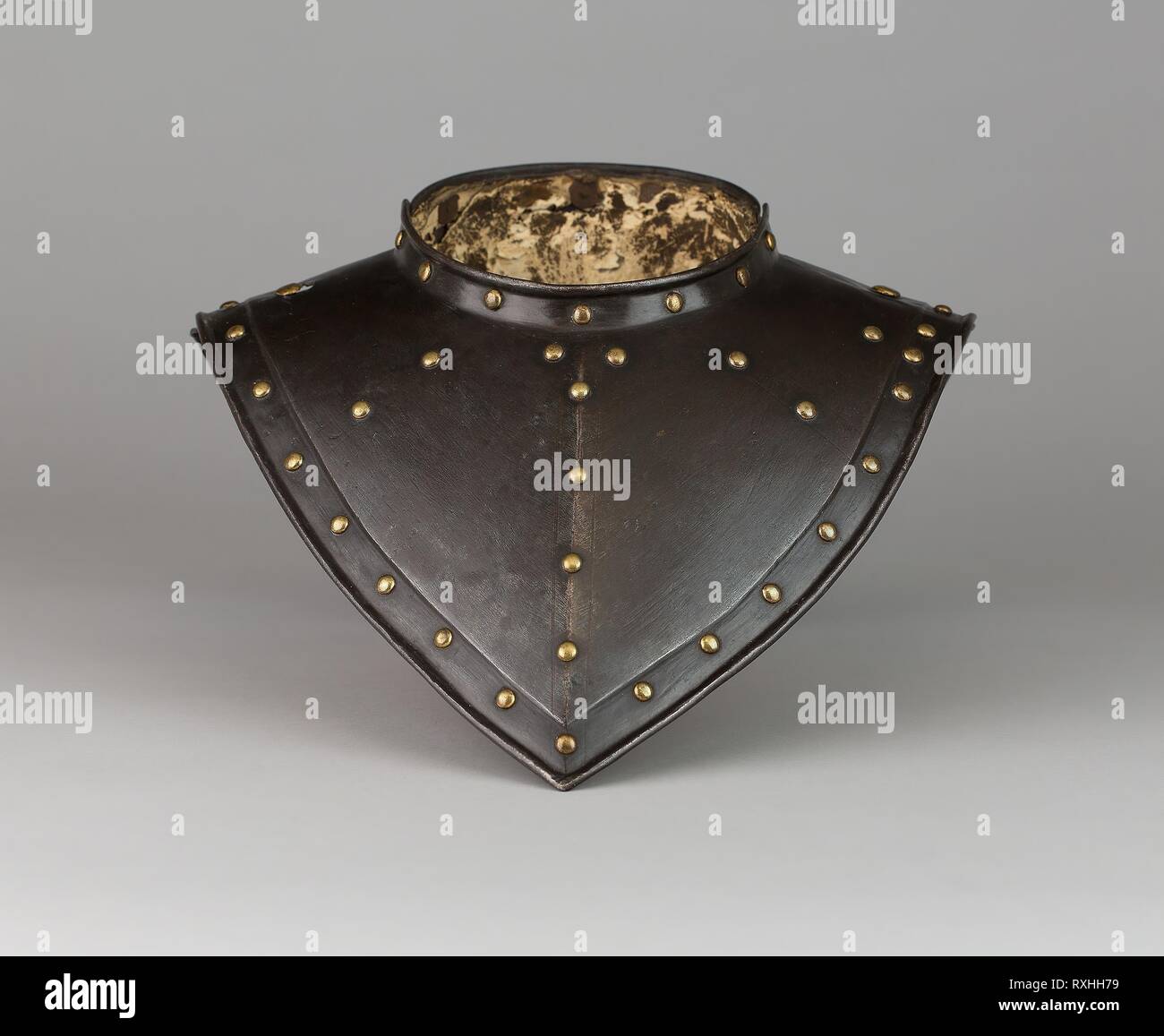 Gorget. German. Date: 1620-1650. Dimensions: . Steel, brass, gilding ...