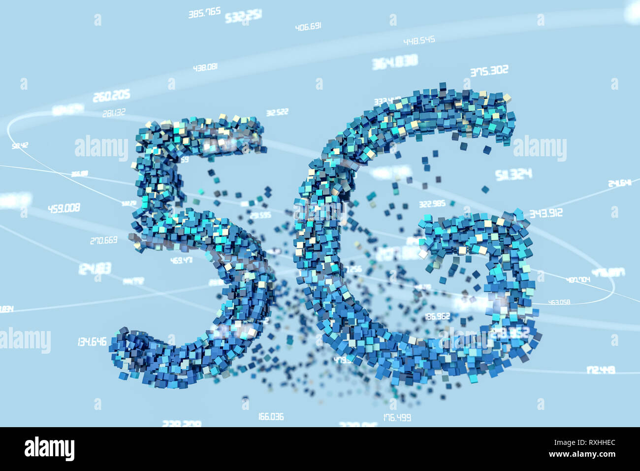 5G font design, 3d rendering Stock Photo - Alamy