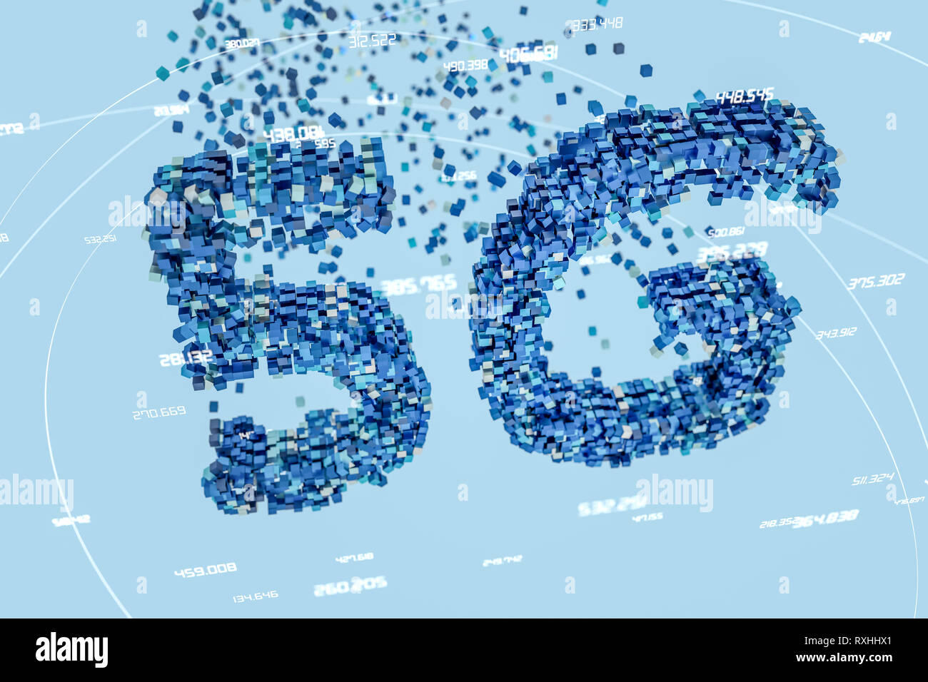 5G font design, 3d rendering Stock Photo - Alamy