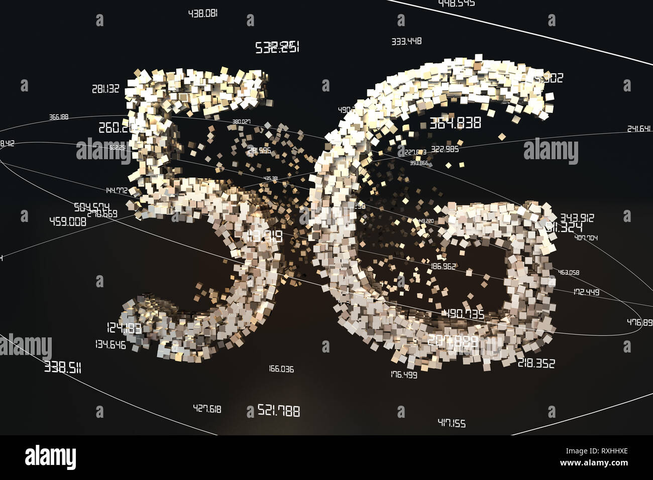 5G font design, 3d rendering Stock Photo - Alamy