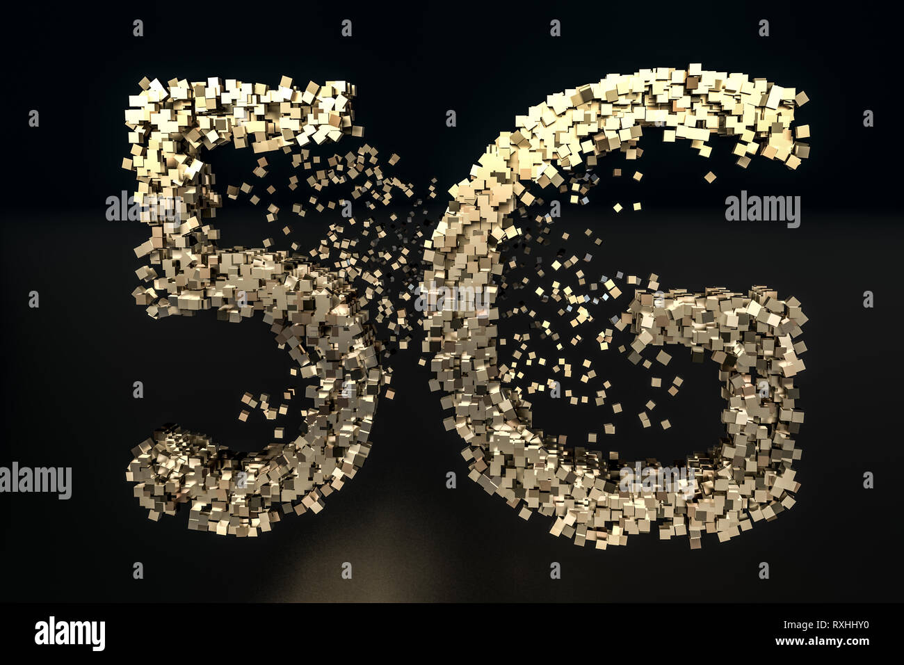 5G font design, 3d rendering Stock Photo - Alamy
