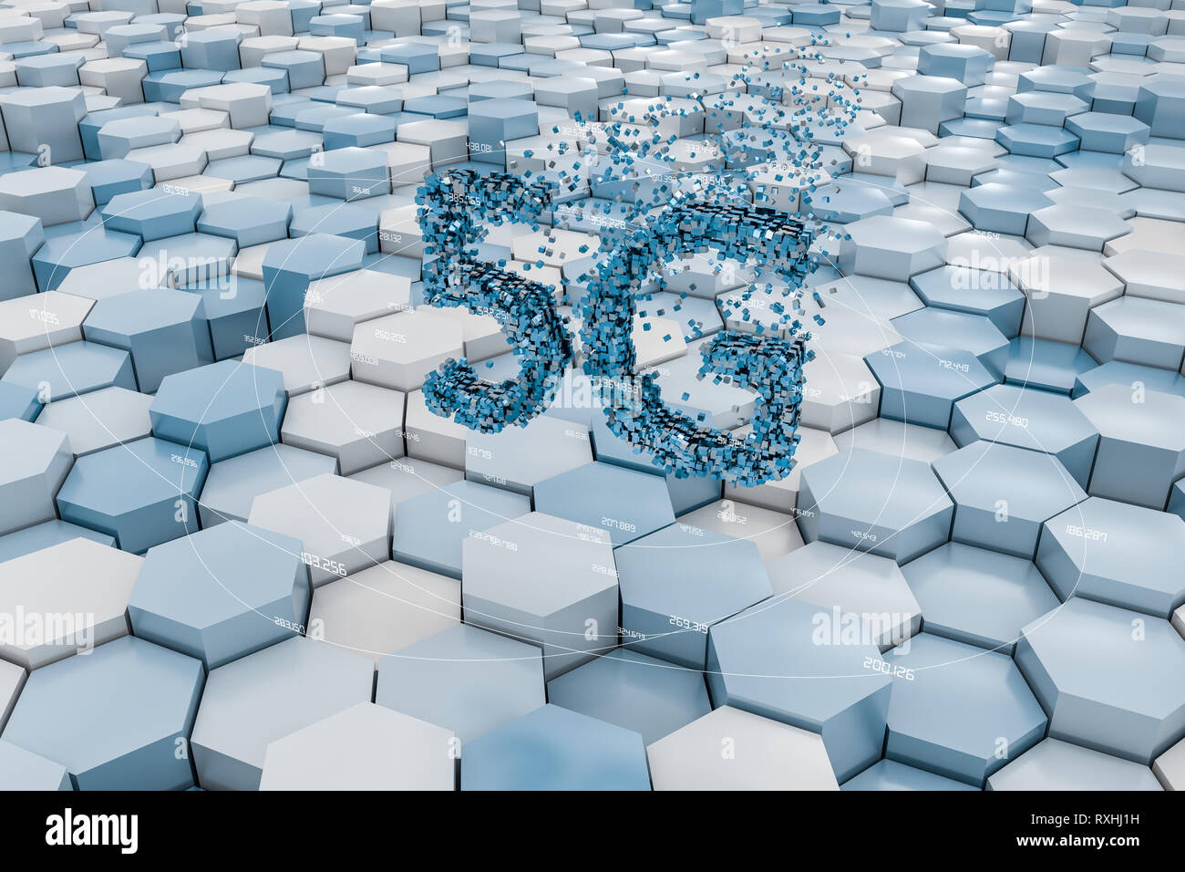 5G font design, 3d rendering Stock Photo - Alamy