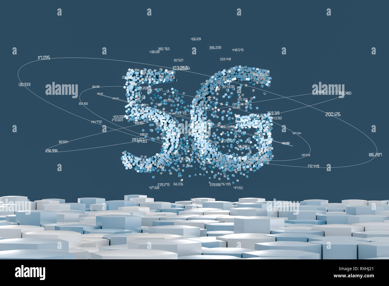 5G font design, 3d rendering Stock Photo - Alamy
