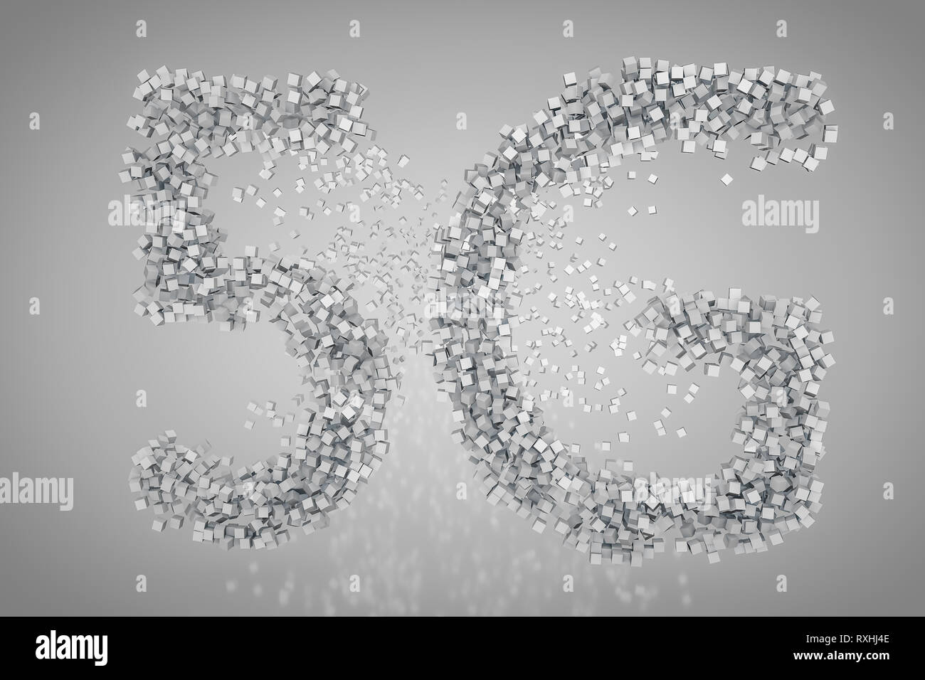 5G font design, 3d rendering Stock Photo - Alamy