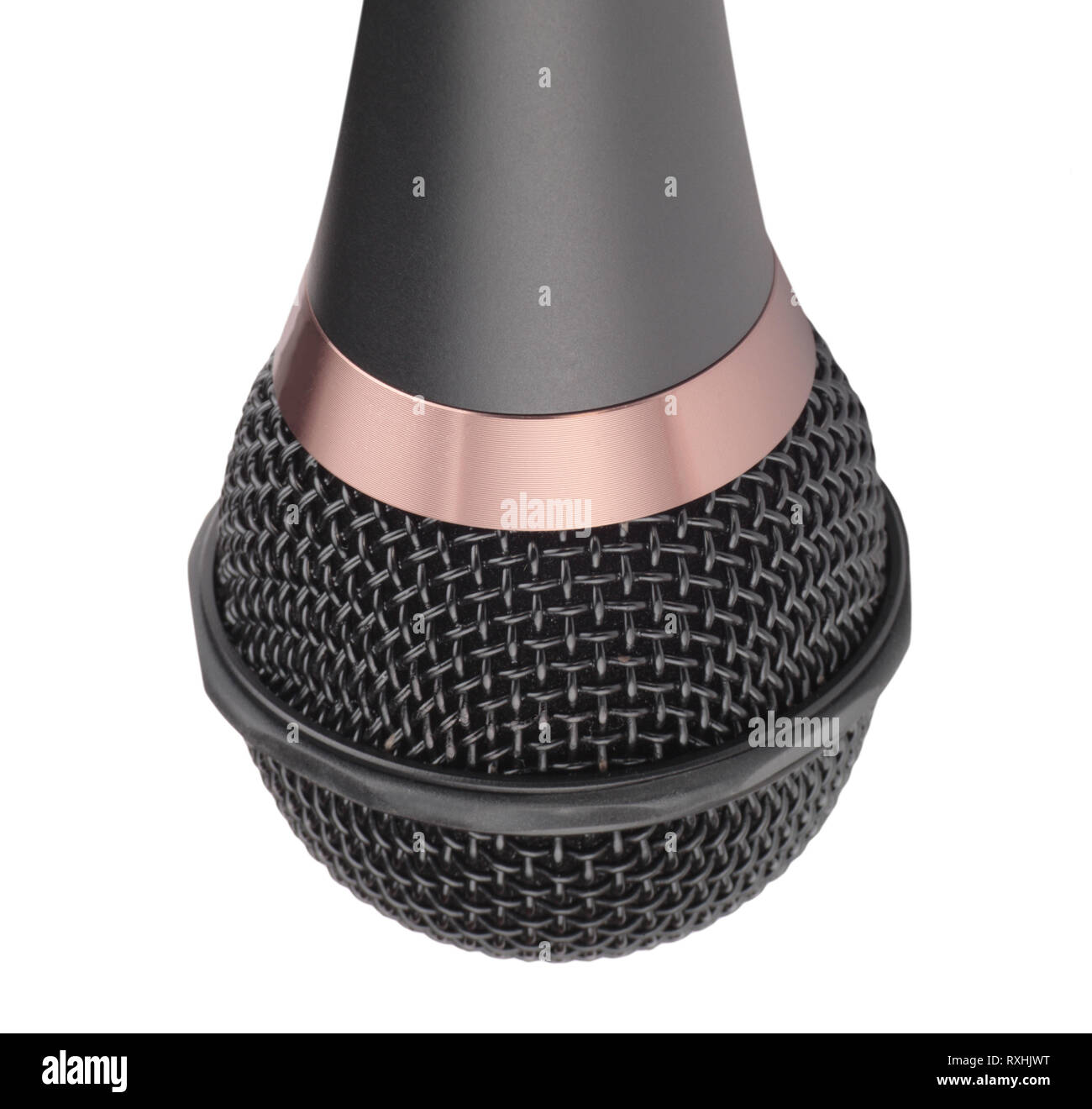 dynamic microphone on white background Stock Photo - Alamy