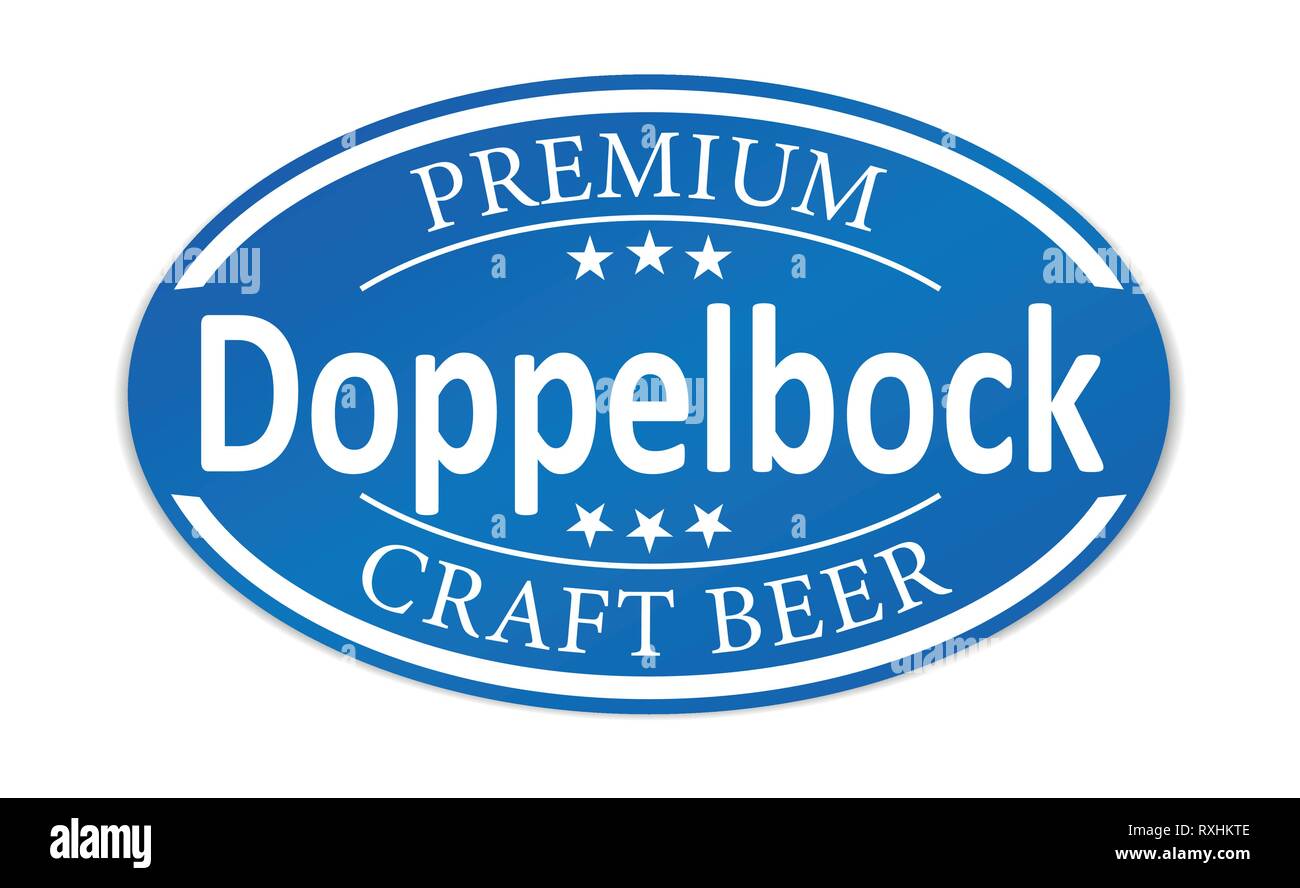 premium doppelbock craft beer lable web badge icon Stock Vector Image ...