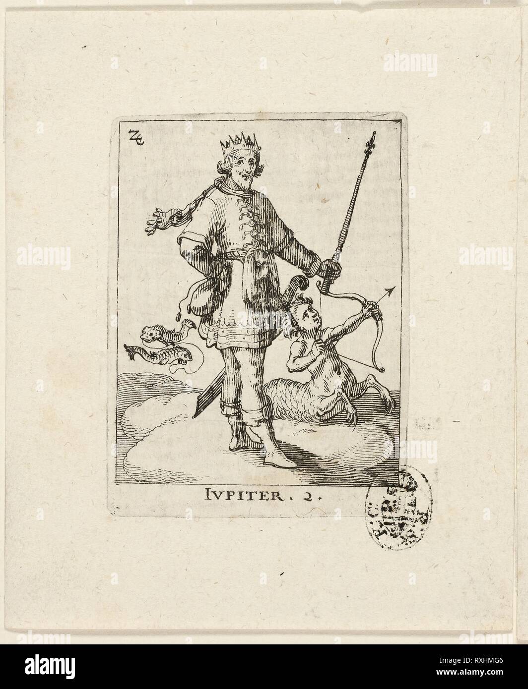Jupiter, plate two from Der VII Planeten. Conrad Meyer; Swiss, 1618-1689. Date: 1643-1689 ...