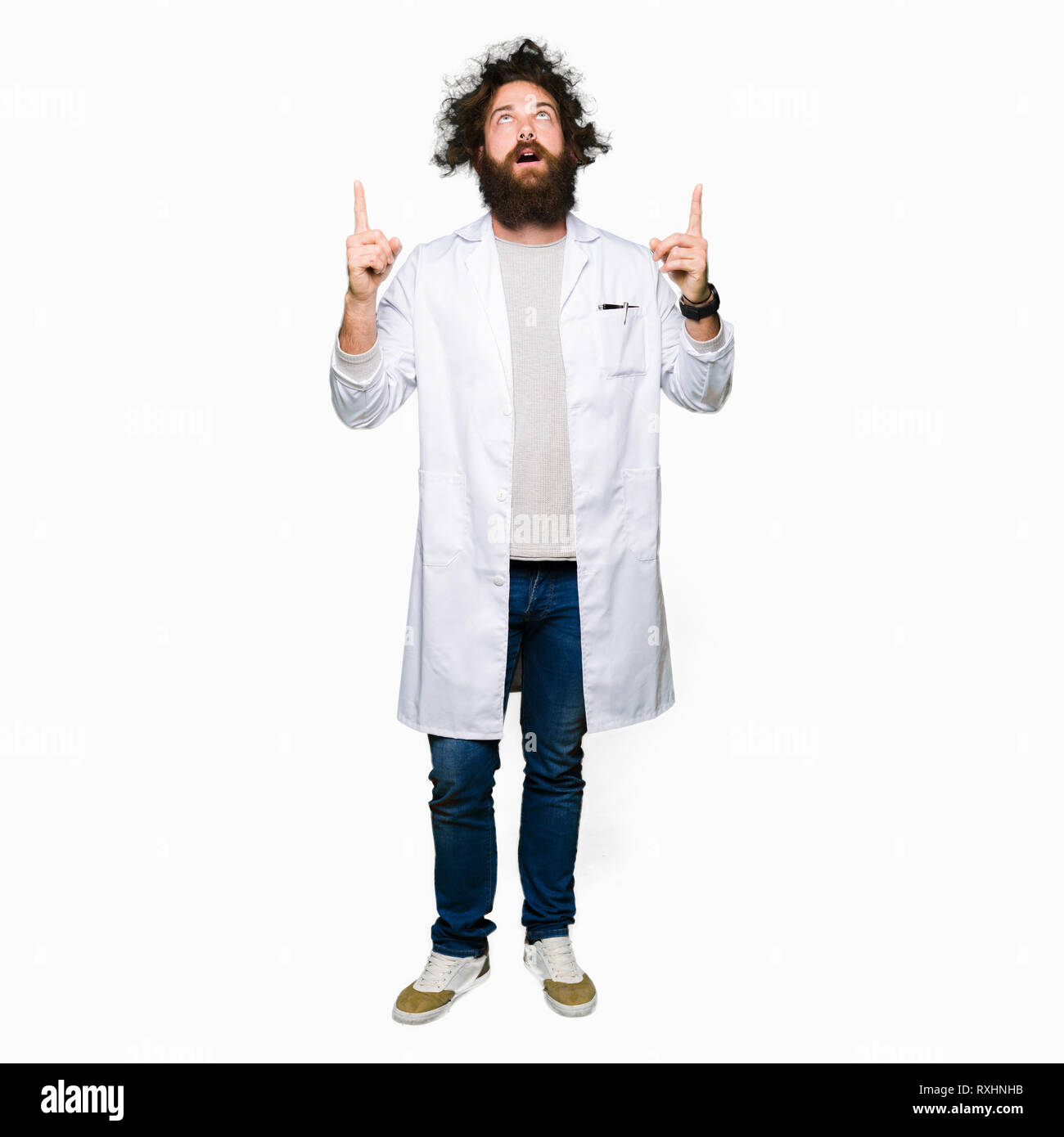 Mad scientist and hair Cut Out Stock Images & Pictures - Alamy