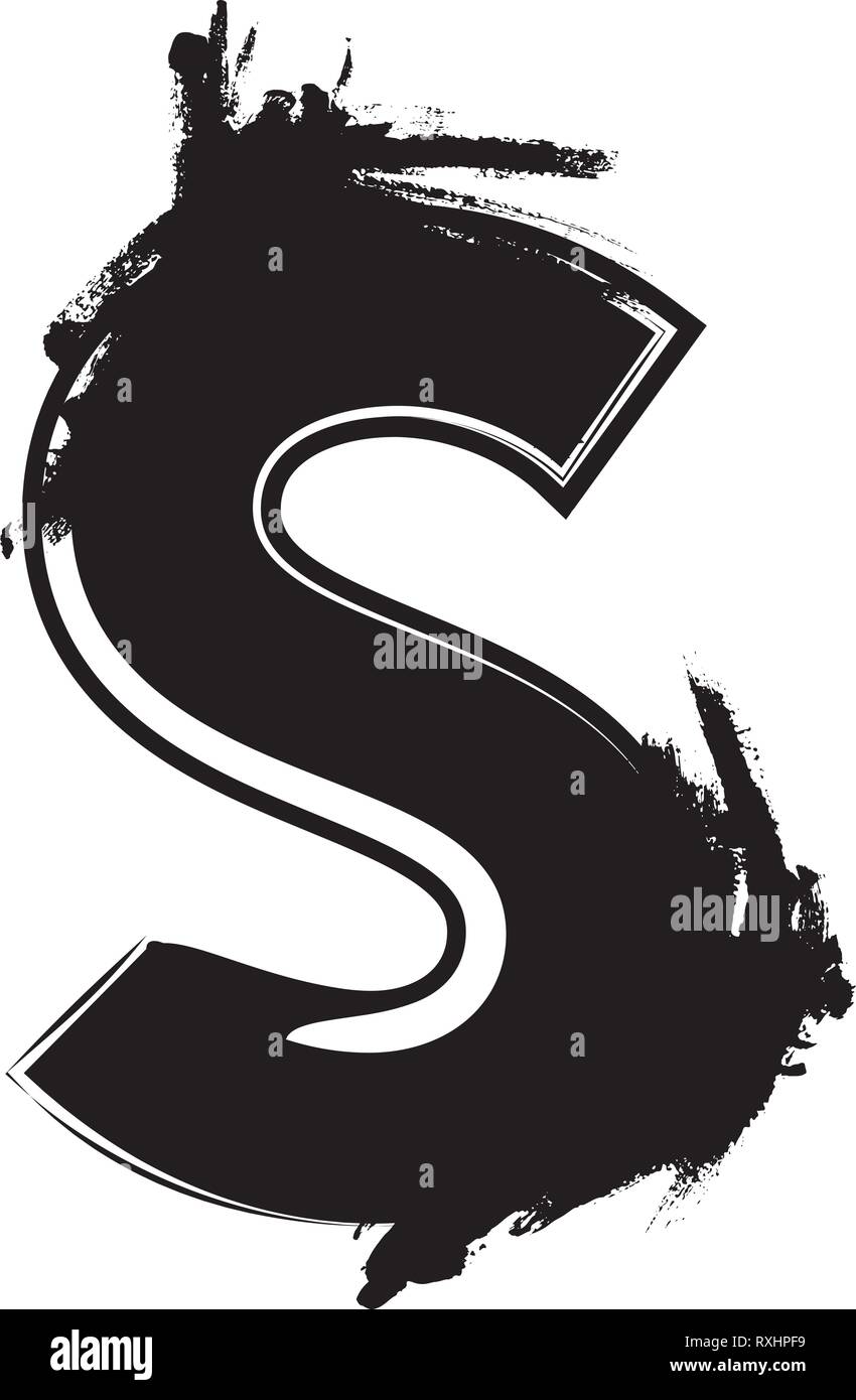 S grungy font hi-res stock photography and images - Alamy