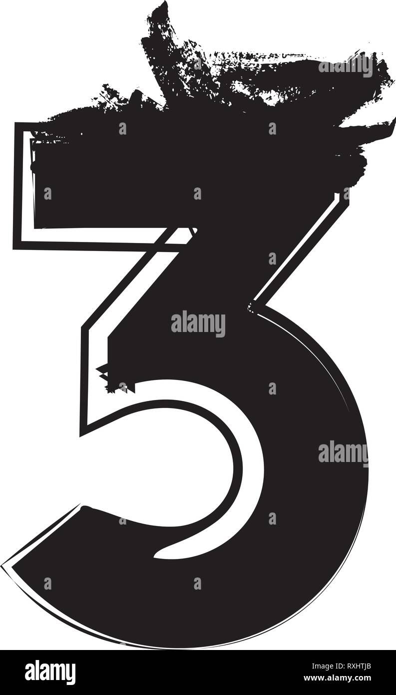 Abstract Number 3 vector illustration Stock Vector Image & Art - Alamy