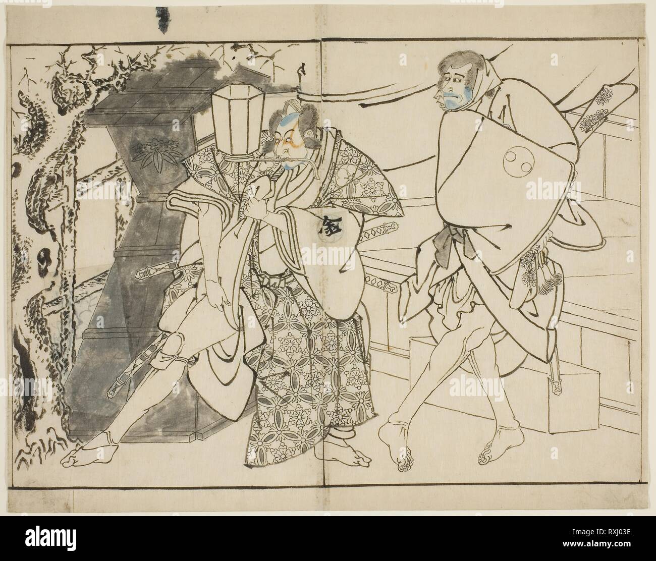 The Actors Arashi Ryuzo and Morita Kanya VIII. Toshusai Sharaku ...