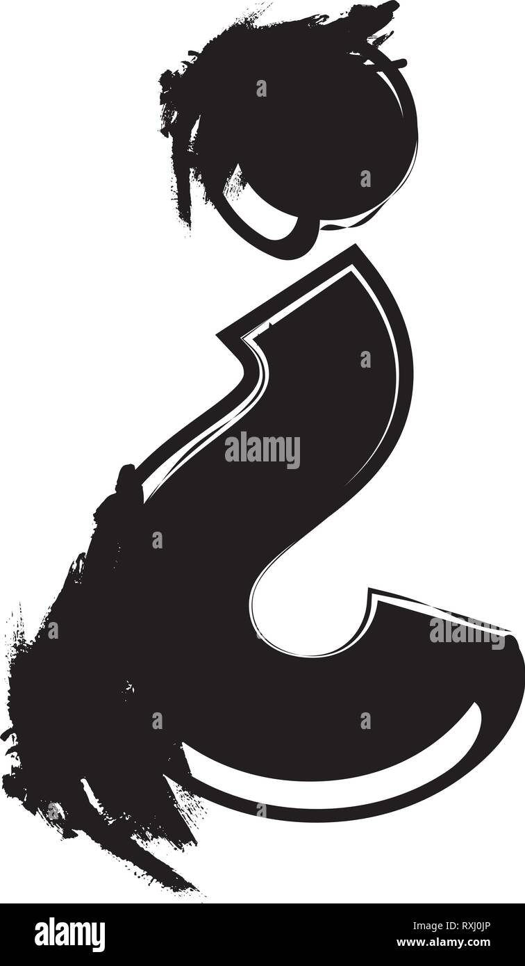 Abstract vector illustration drawing of question mark Symbol Stock ...