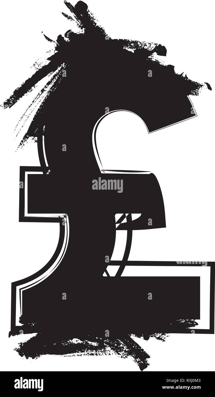 Abstract vector illustration drawing of pound Symbol Stock Vector Image ...