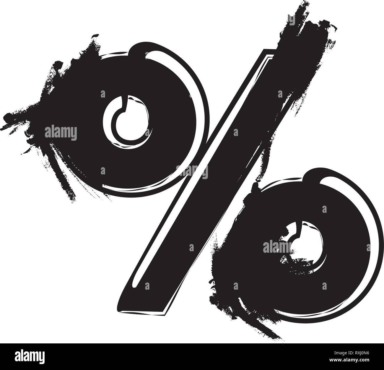 Abstract vector illustration drawing of percent Symbol Stock Vector ...