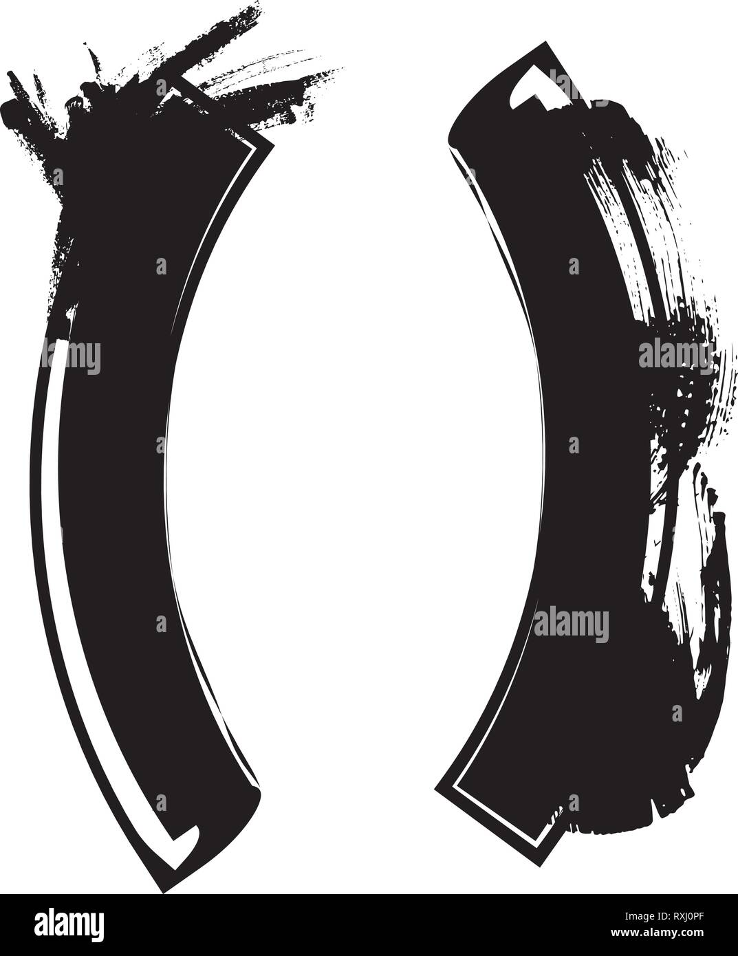 Bracket frame silhouette Stock Vector Images - Alamy