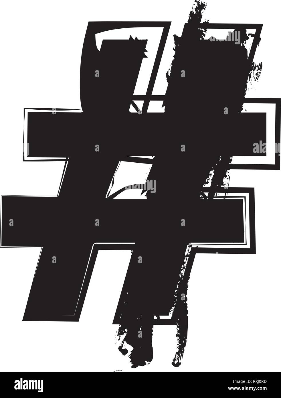 Abstract vector illustration drawing of number Symbol Stock Vector ...