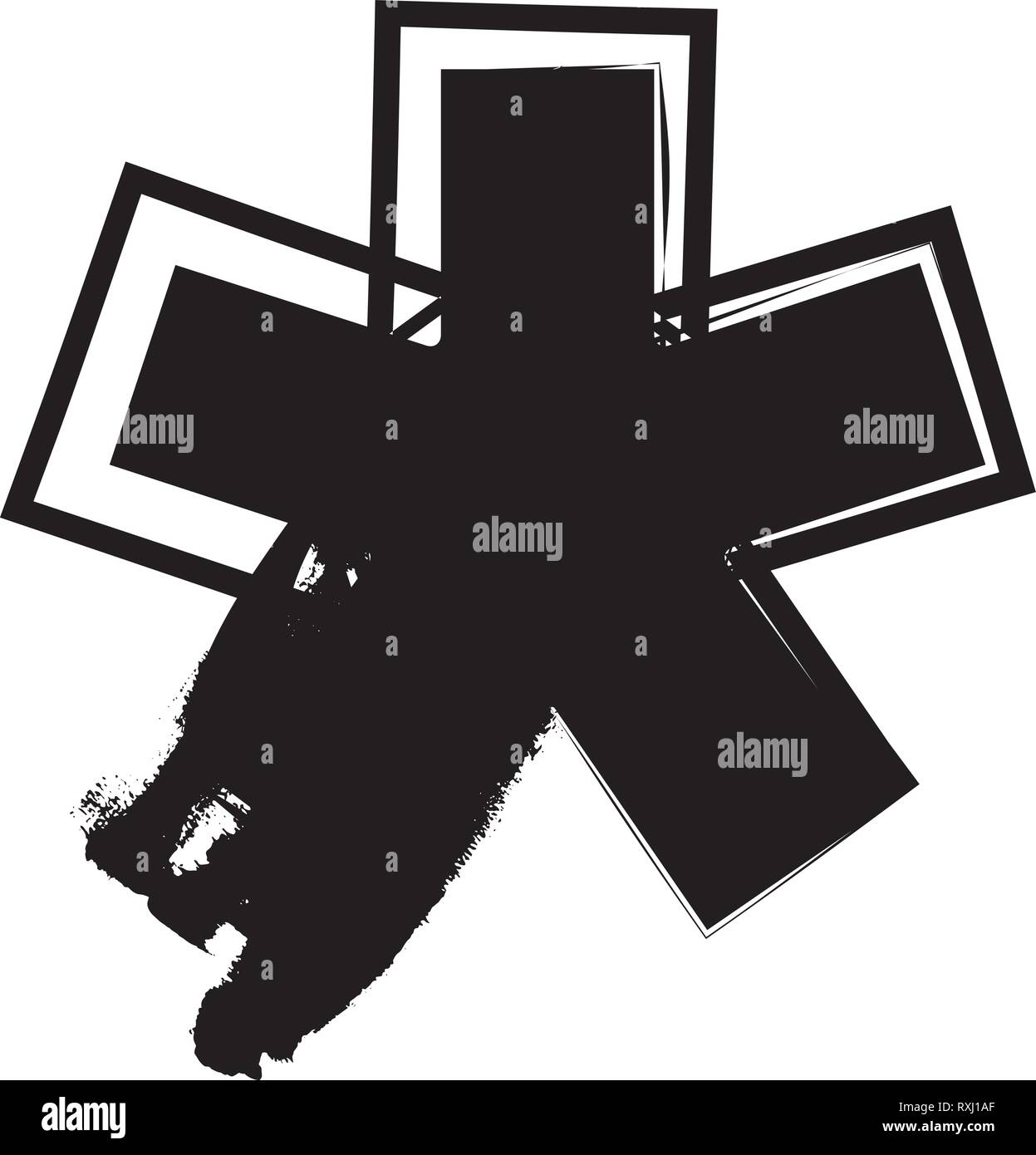 Abstract vector illustration drawing of asterisk Symbol Stock Vector ...