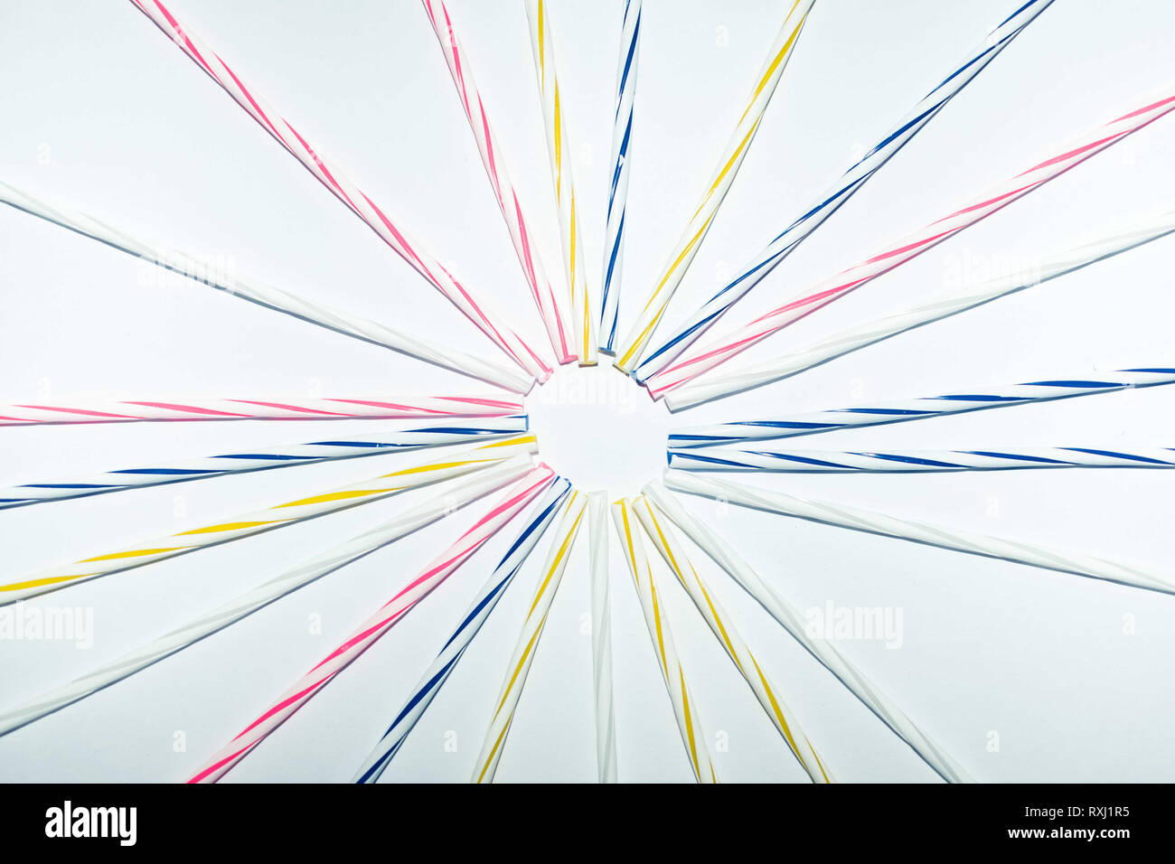 Circle arranged colorful sticks, strips colors Stock Photo - Alamy
