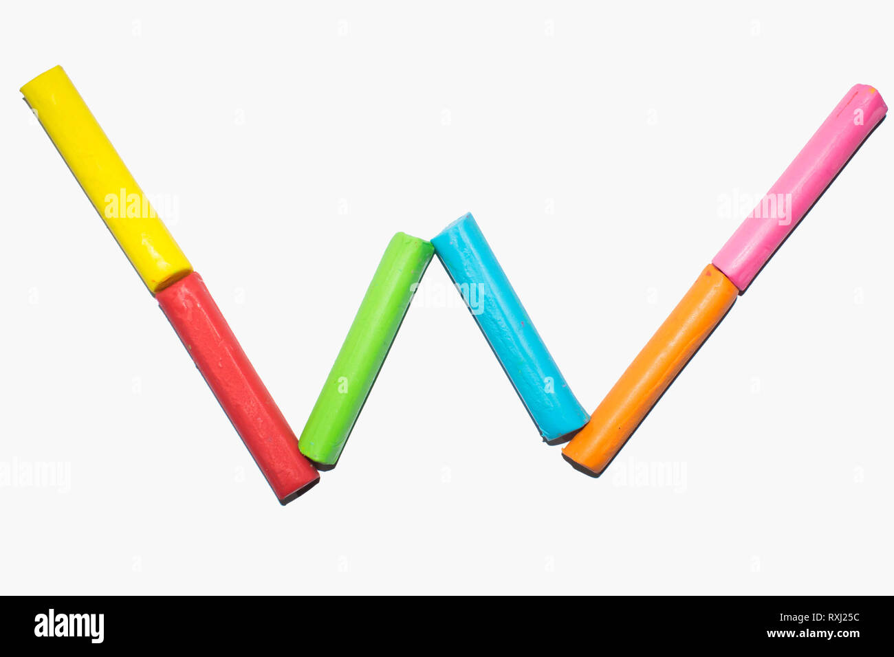 English alphabet : capital letter W on a white background Stock Photo ...