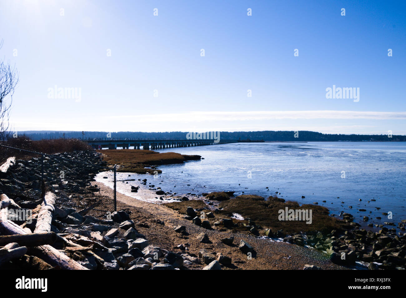 Beach at Mud Bay Park in Surrey, British Columbia, Canada Stock Photo ...