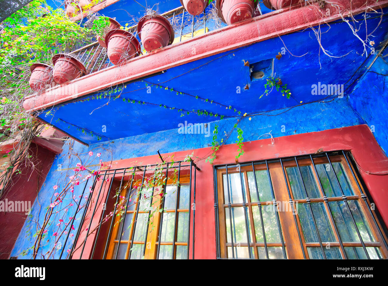Monterrey, colorful historic buildings in the center of the old city ...