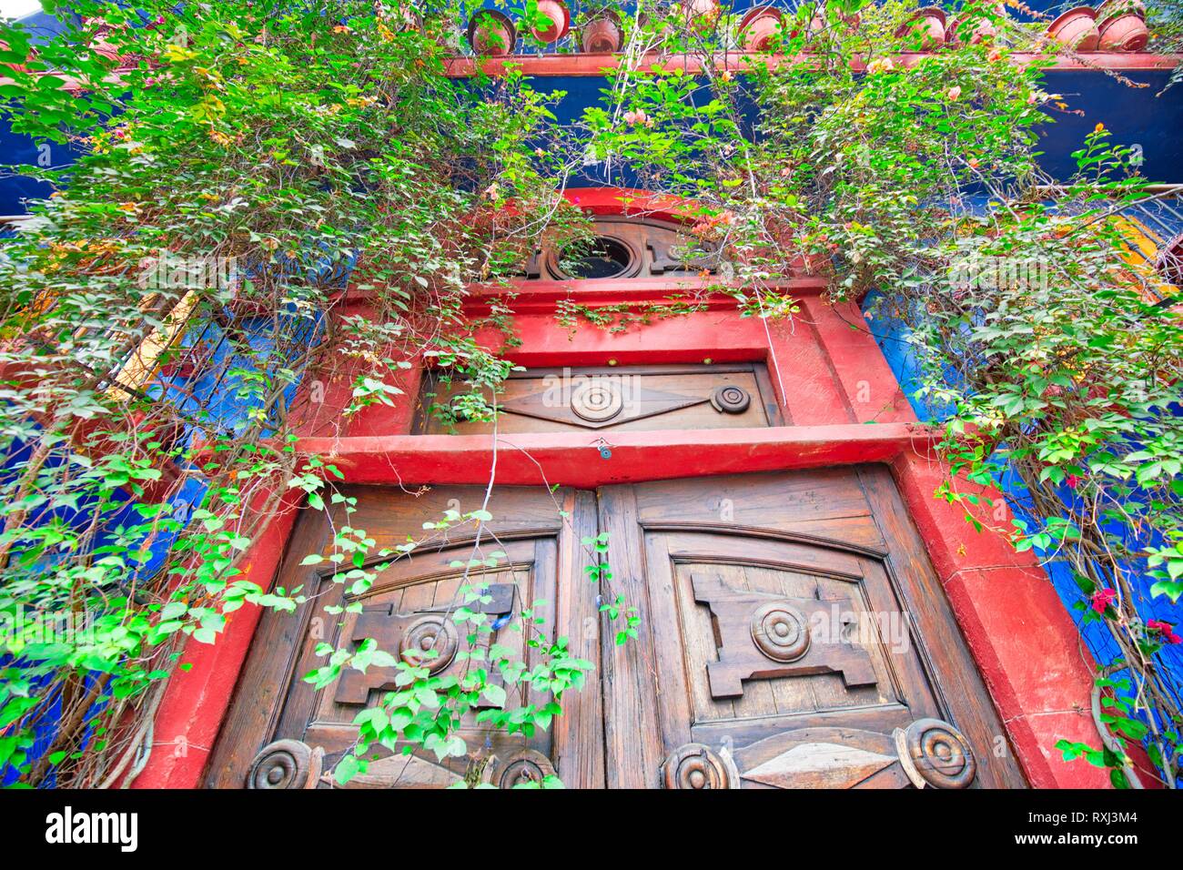 Monterrey, colorful historic buildings in the center of the old city ...