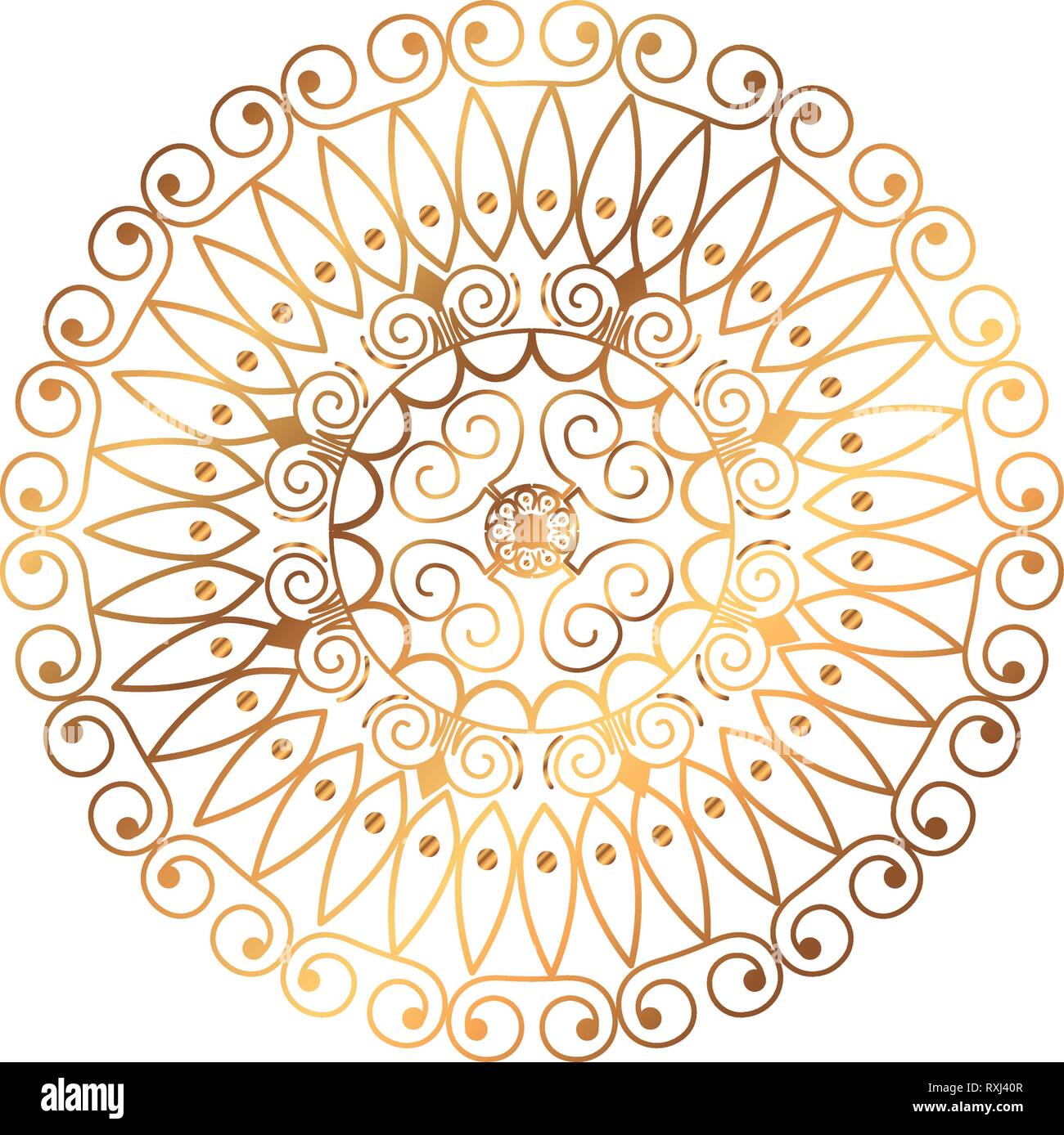 golden mandala victorian style Stock Vector Image & Art - Alamy
