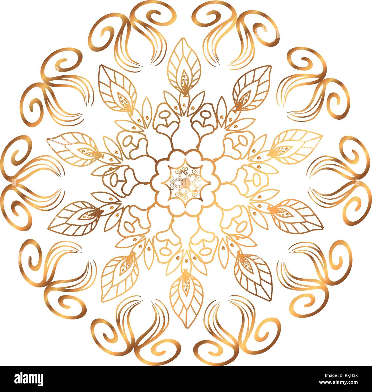 golden mandala victorian style Stock Vector Image & Art - Alamy