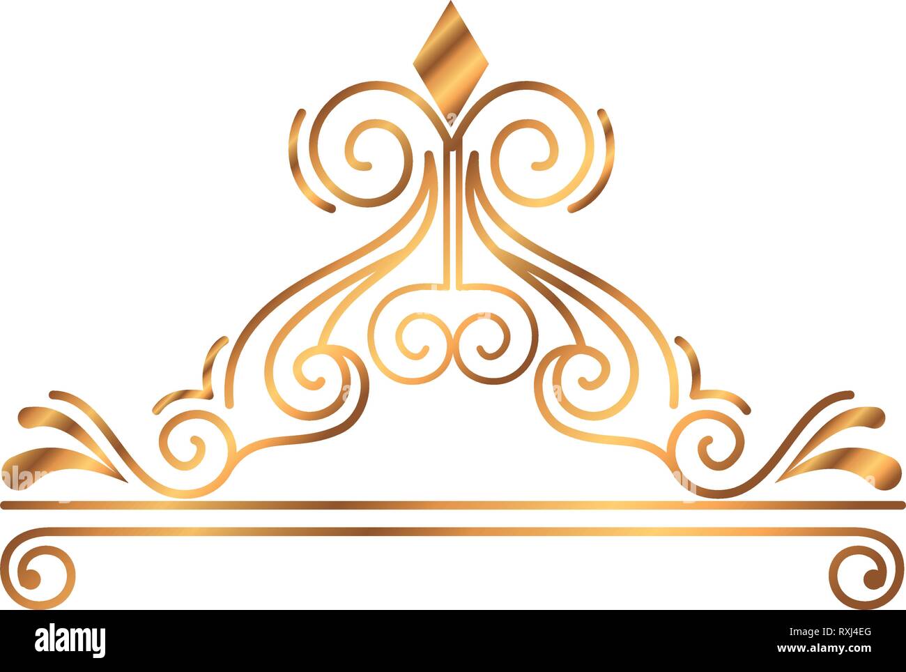 golden label victorian style icon Stock Vector Image & Art - Alamy