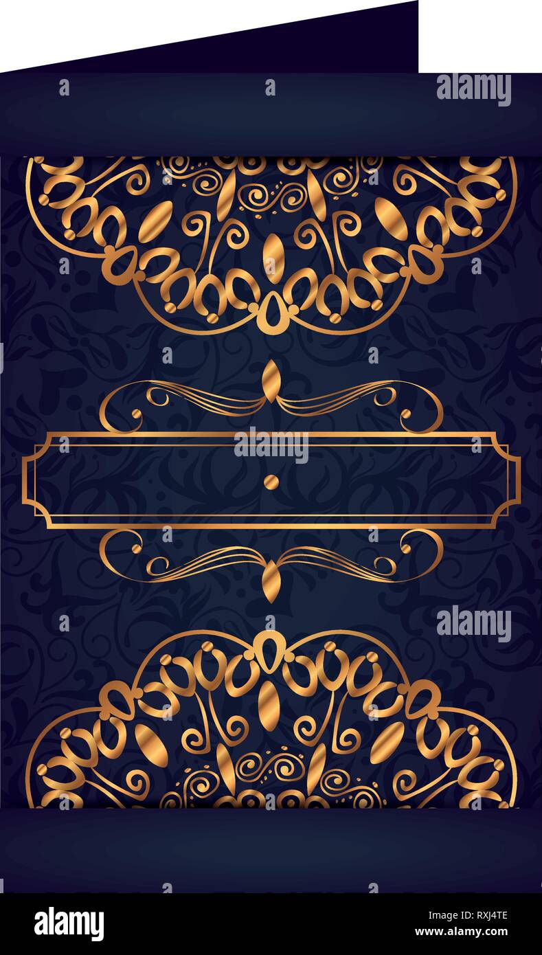 card with golden label victorian style Stock Vector Image & Art - Alamy