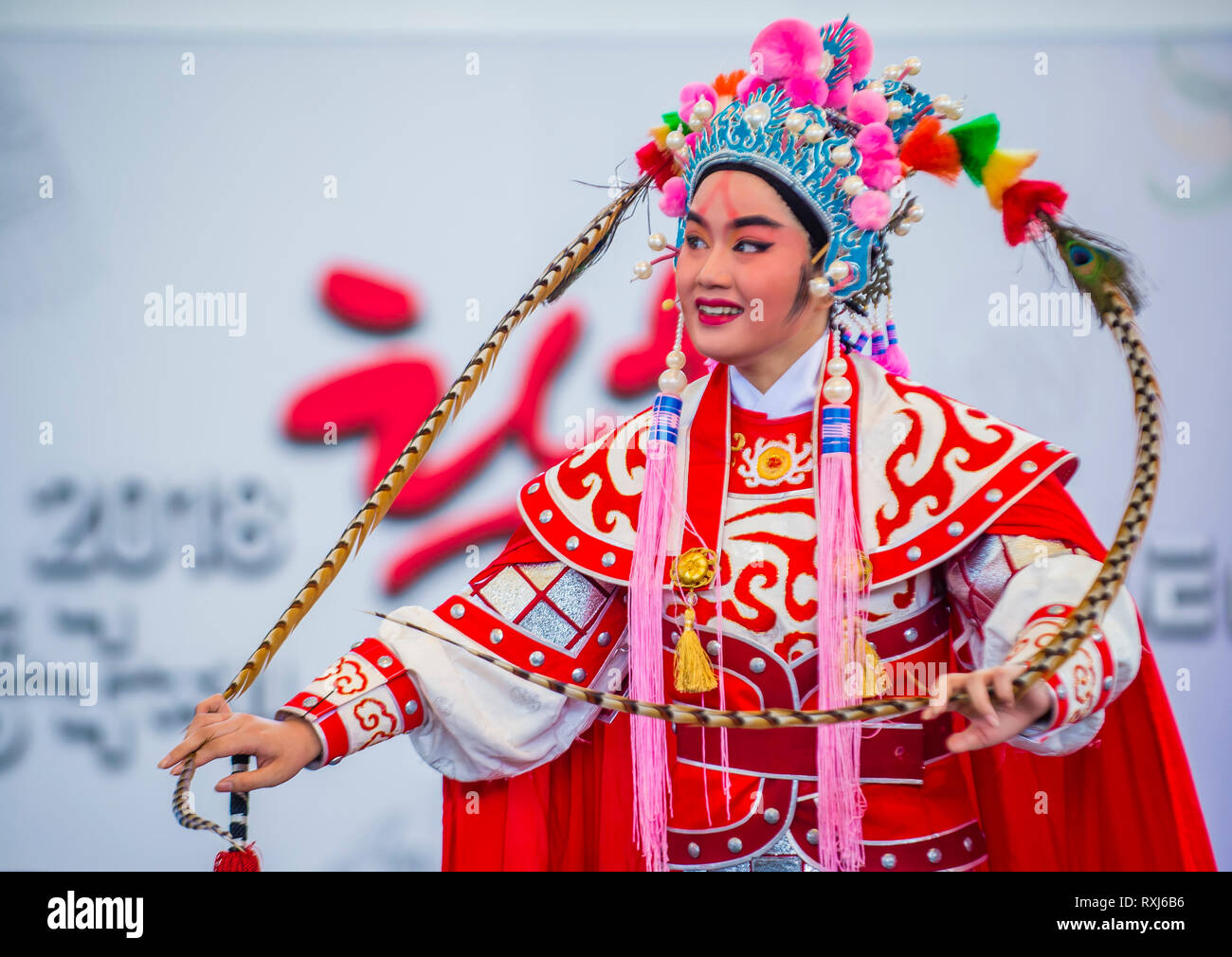 ANDONG , SOUTH KOREA - OCT 01 : Dancer from Ningbo City’s Yinzhou Yueju ...