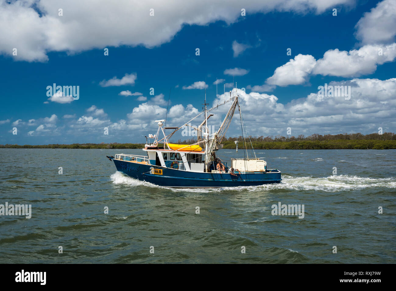 Prawn trawler shorncliffe brisbane australia Stock Photo - Alamy
