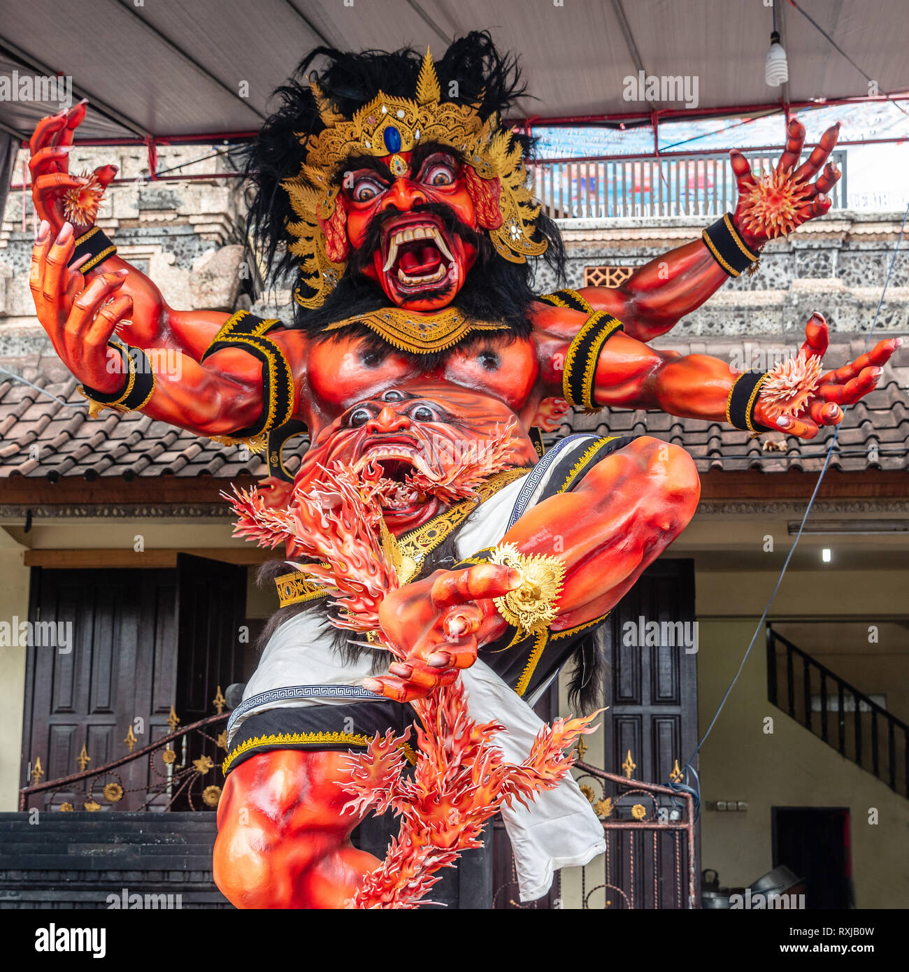 Ogoh-Ogoh, demon statue made for Ngrupuk parade conducted on the eve of ...