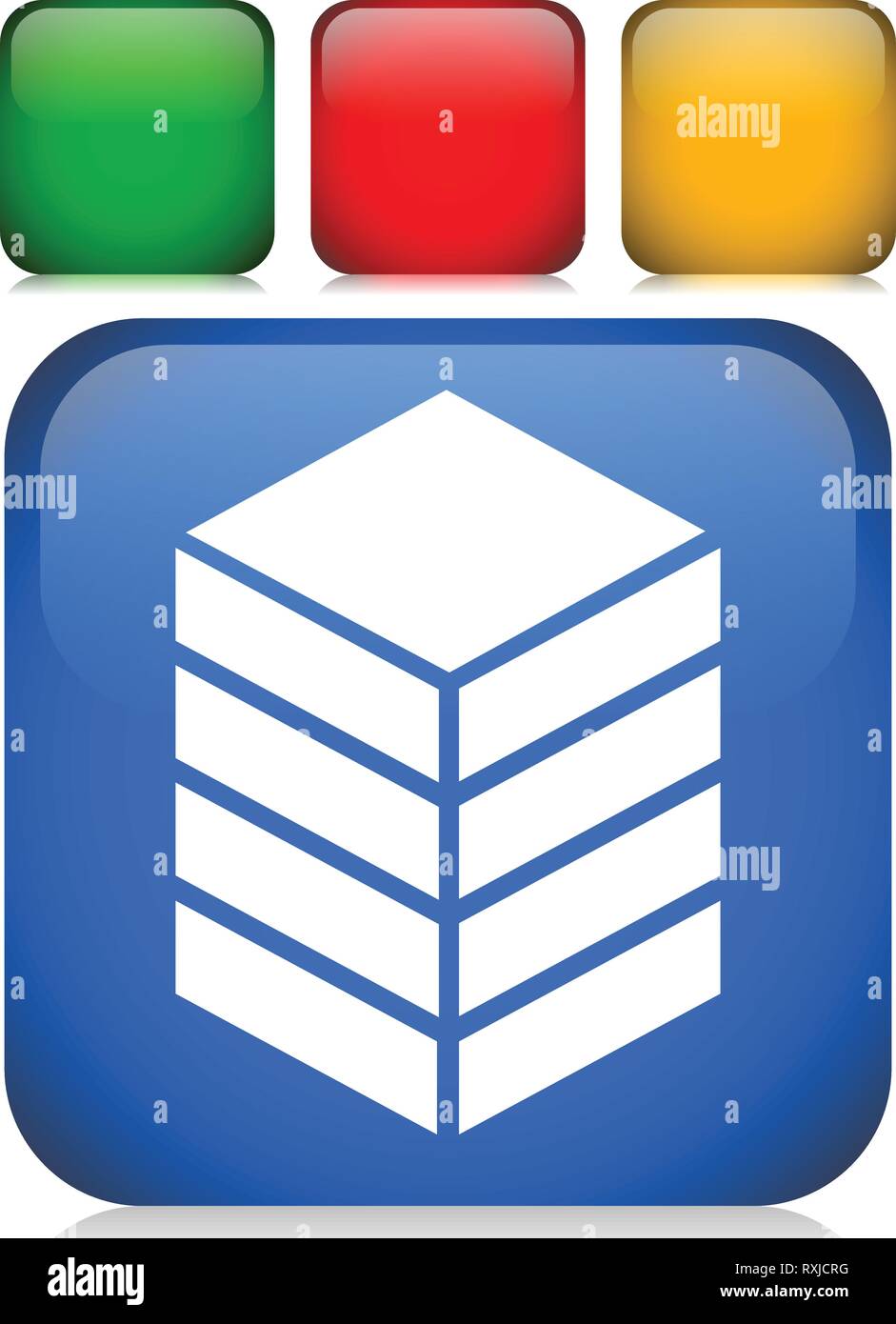Icon with tower, rack. Storage, container, datacenter concept icon ...