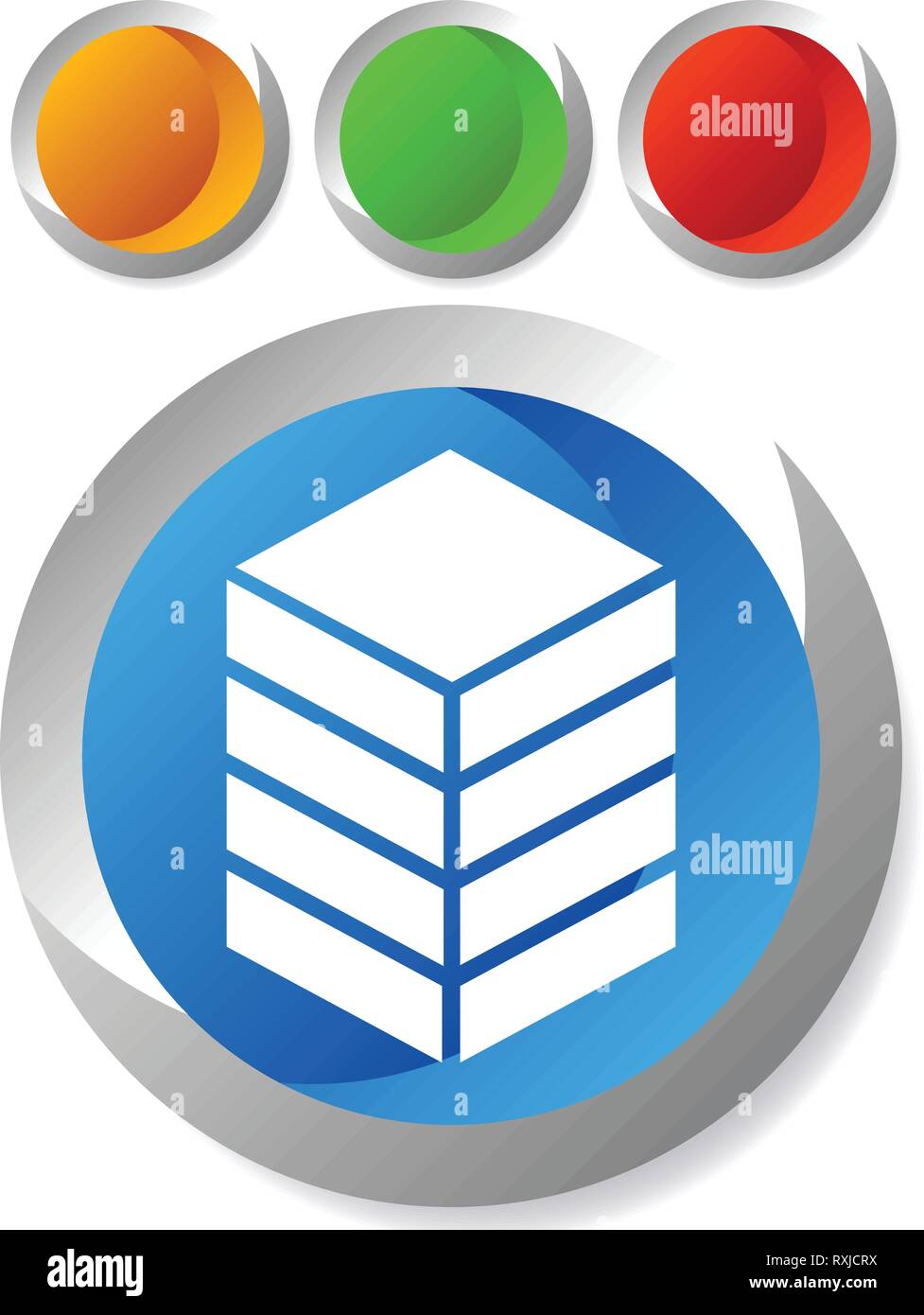 Icon with tower, rack. Storage, container, datacenter concept icon ...