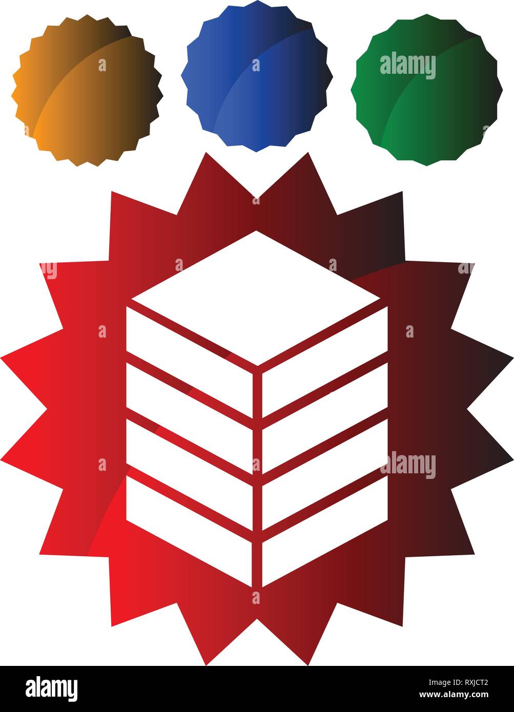 Icon with tower, rack. Storage, container, datacenter concept icon ...