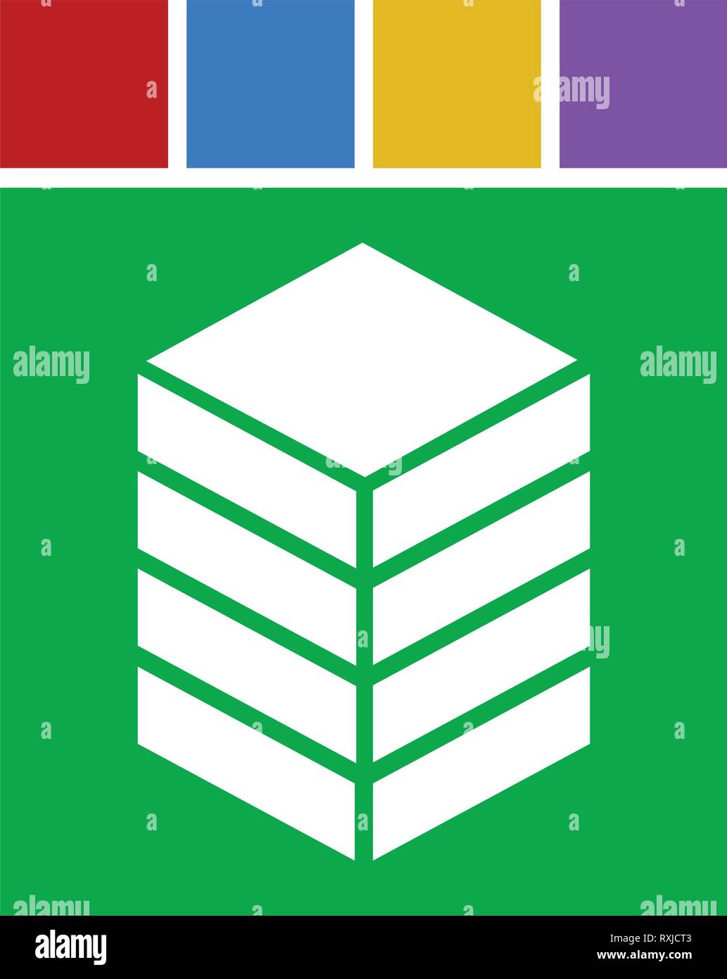 Icon with tower, rack. Storage, container, datacenter concept icon ...