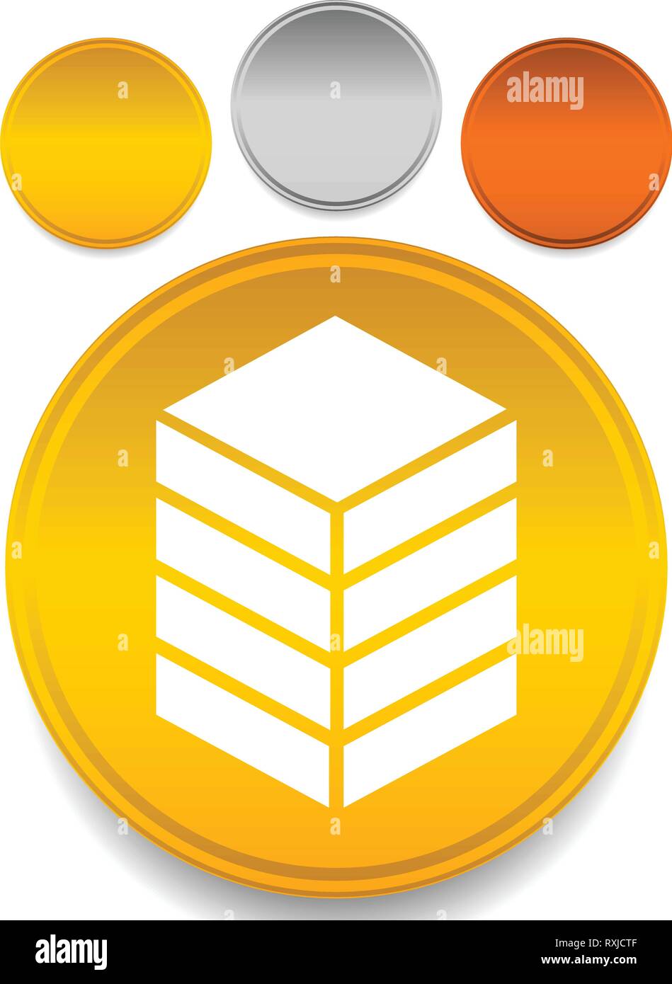 Icon with tower, rack. Storage, container, datacenter concept icon ...