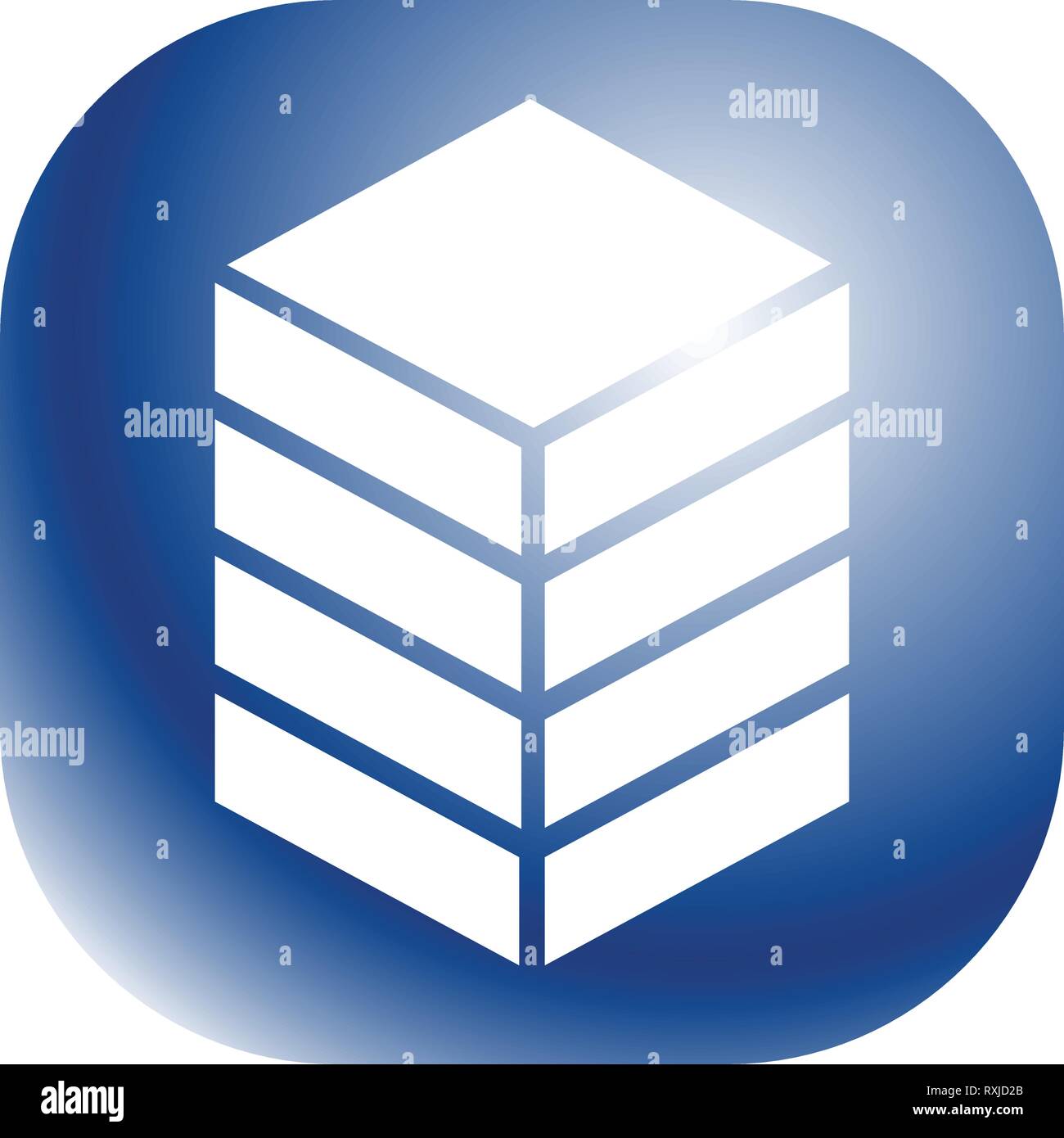 Icon with tower, rack. Storage, container, datacenter concept icon ...
