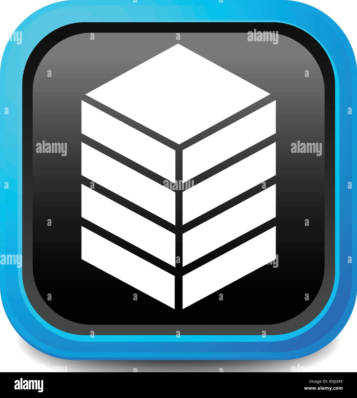 Icon with tower, rack. Storage, container, datacenter concept icon ...