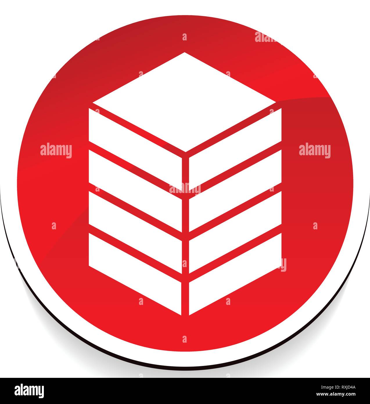 Icon with tower, rack. Storage, container, datacenter concept icon ...