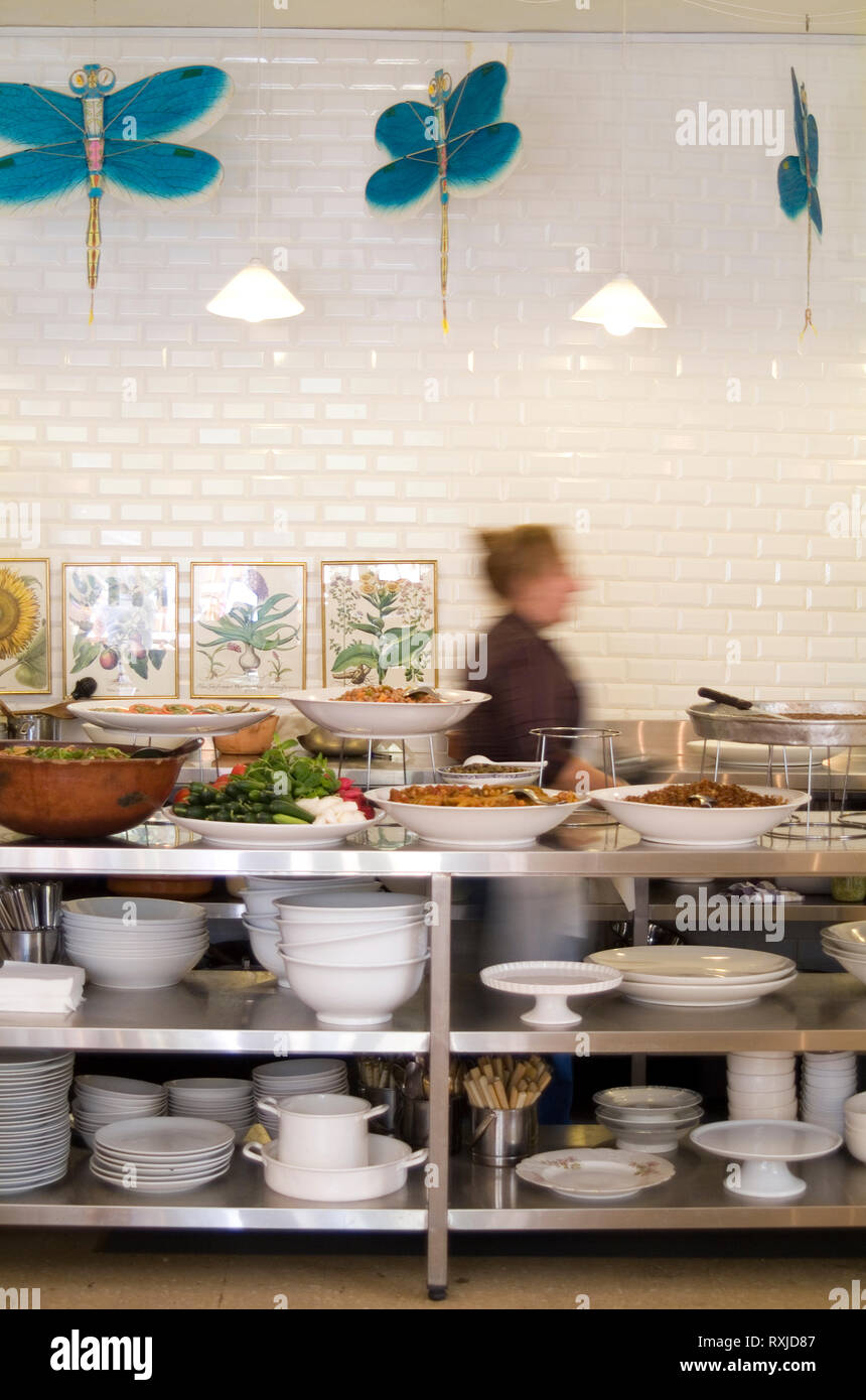 The interior of Tawlet Cafe in Beirut. Meaning "kitchen table" in ...