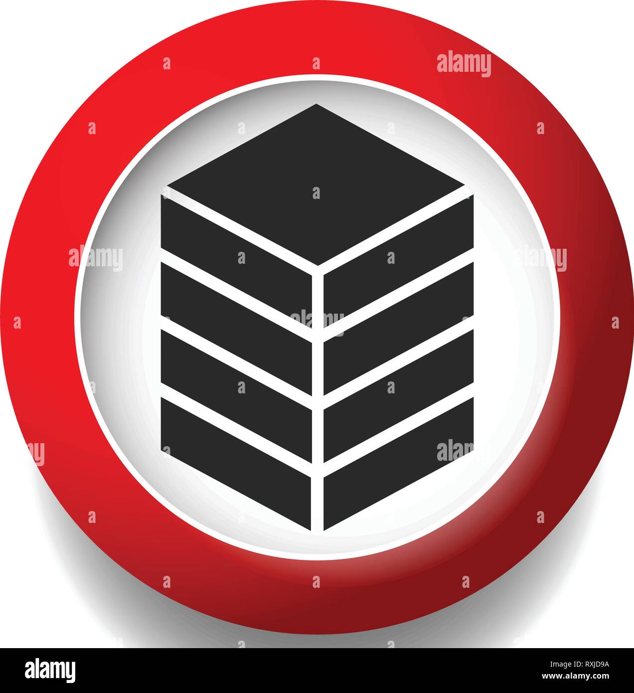 Icon with tower, rack. Storage, container, datacenter concept icon ...